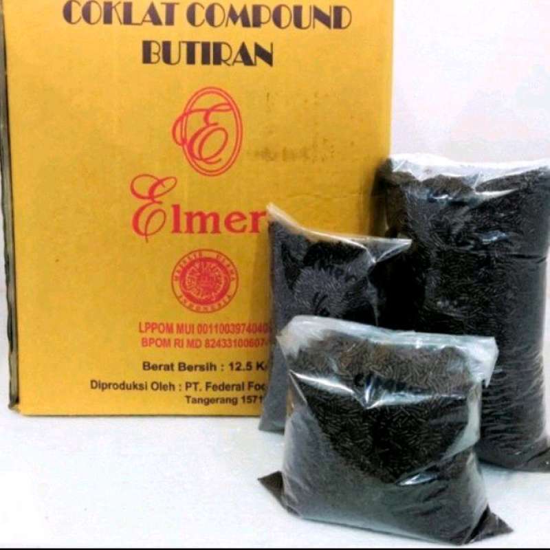 Jual Elmer Meises Coklat 250gr Meses Chocolate Compound Butiran di ...