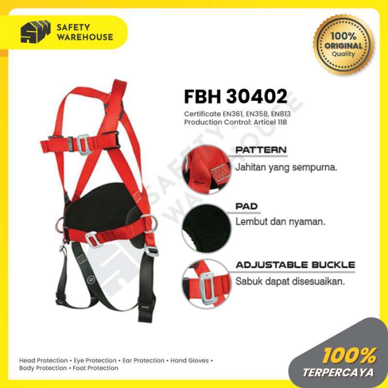 Jual Safety Harness / Full Body Belt Sabuk Climbing Shackle A Stabil ...