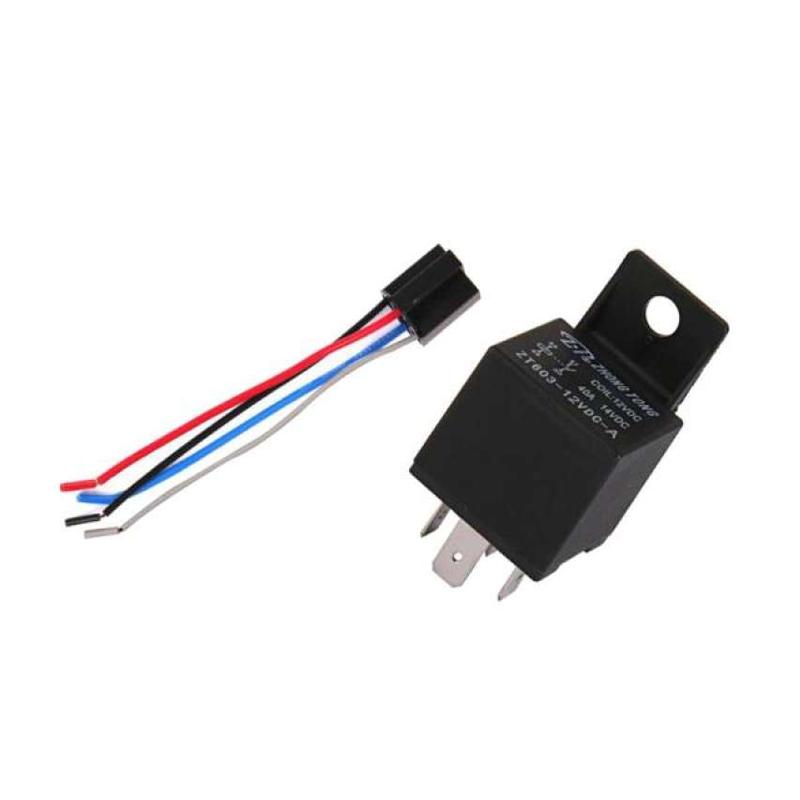 Jual OEM SPST Automotive Relay with Wires & Harness Socket [4 Pin/ 12 ...