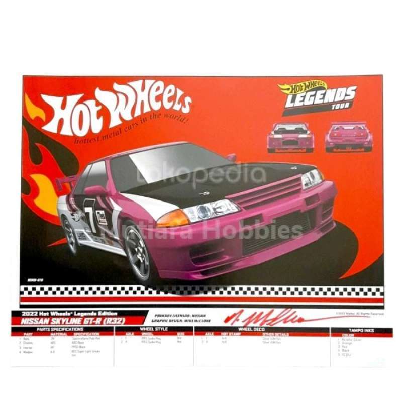 Jual HOTWHEELS LEGEND TOUR R32 ( POSTER ONLY ) SIGNED MIKE McCLONE ORI ...