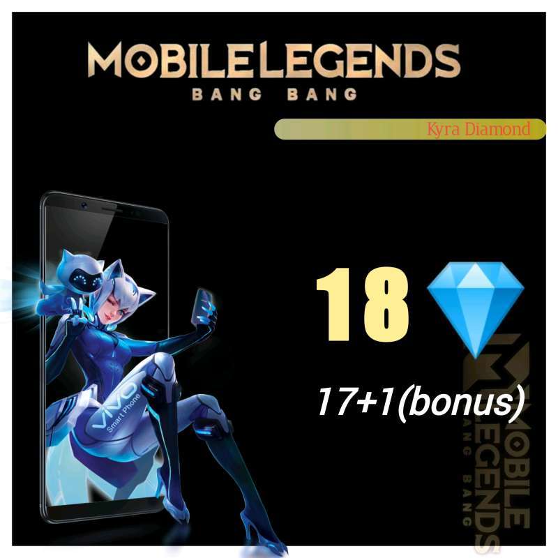 Promo Diamond Mobile Legends 18 dm Diskon 8% di Seller Kyra Diamond ...
