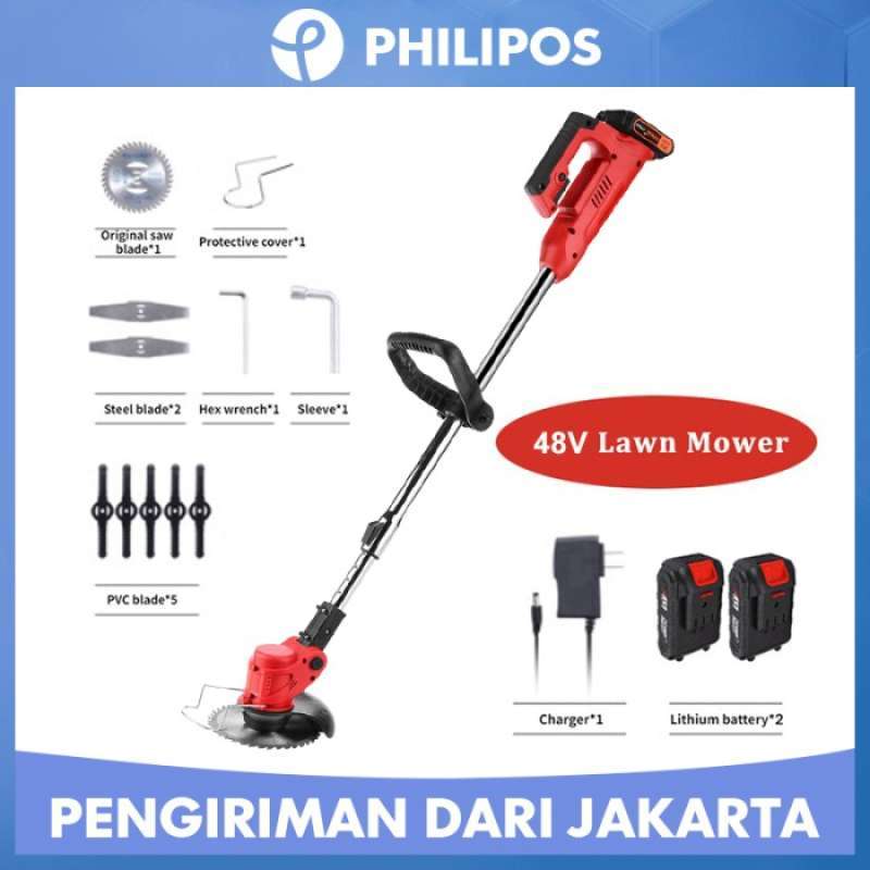 Jual Mesin Potong Rumput dengan roda mesin pemotong rumput listrik padi ...