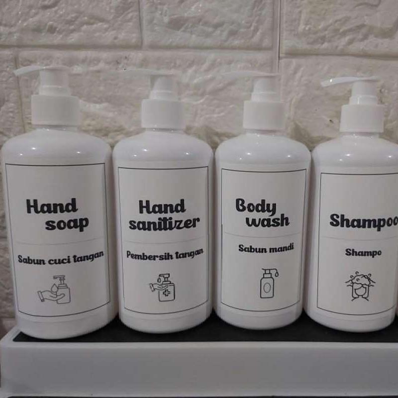 Jual BOTOL SABUN PUMP AESTHETIC FREE LABEL/BOTOL SABUN CAIR/ BOTOL PUMP ...