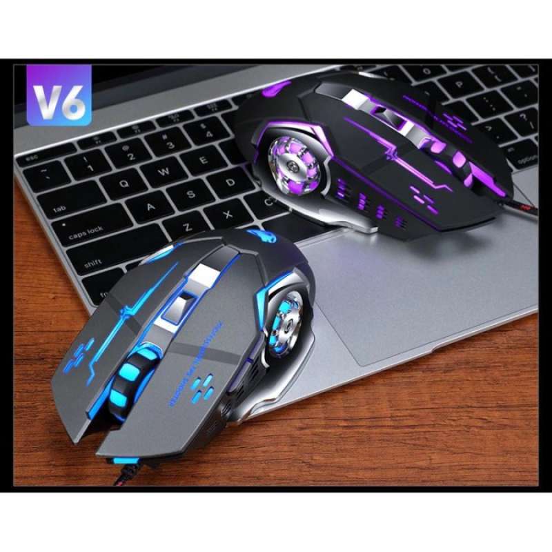 Promo T-Wolf Wireless Gaming Mouse LED Light 1800 DPI - V6 Diskon 51% ...
