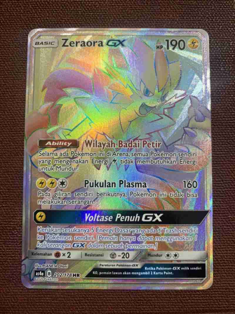 Promo Zeraora Gx Hr As4a 202/178 Kartu Pokemon Tcg Indonesia Rare Holo ...