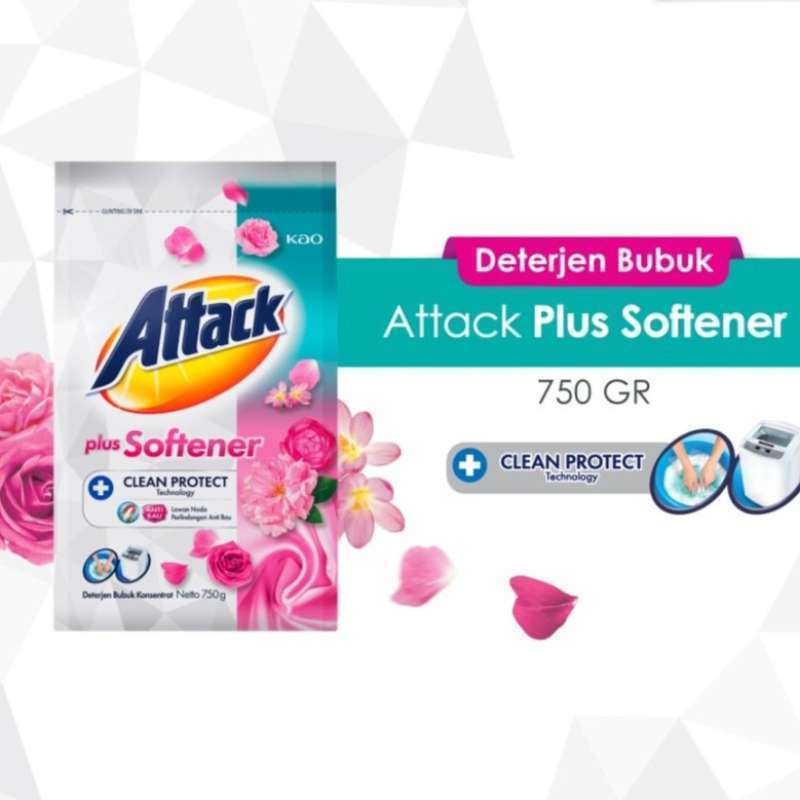 Promo Kao Attack Detergent Powder Plus Softener 750 Gram Diskon 15% di ...