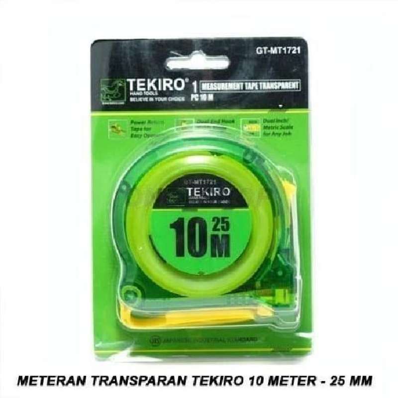 Jual Meteran Transparan 10M Tekiro Tape Measurement Meteran 10 Meter ...