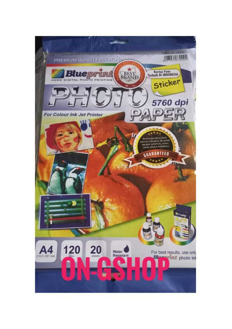 Jual Kertas Foto Stiker Sticker Photo Paper Merk Blueprint For Colour ...