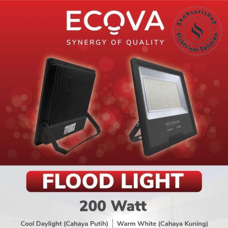 Jual Ecova Flood Light 200w 200 Watt Lampu Sorot Murah Terang ...