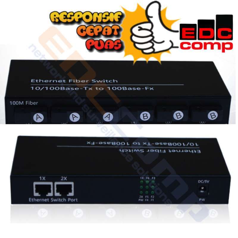 Jual Ethernet Fiber Switch 6 SC 2 LAN /Media Converter Switch FO 6 SC 2 ...