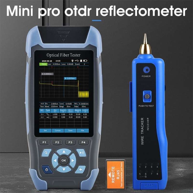 Jual Pro Mini Otdr Fiber Optic Refctometer With 9 Functions Vfl Indimp ...