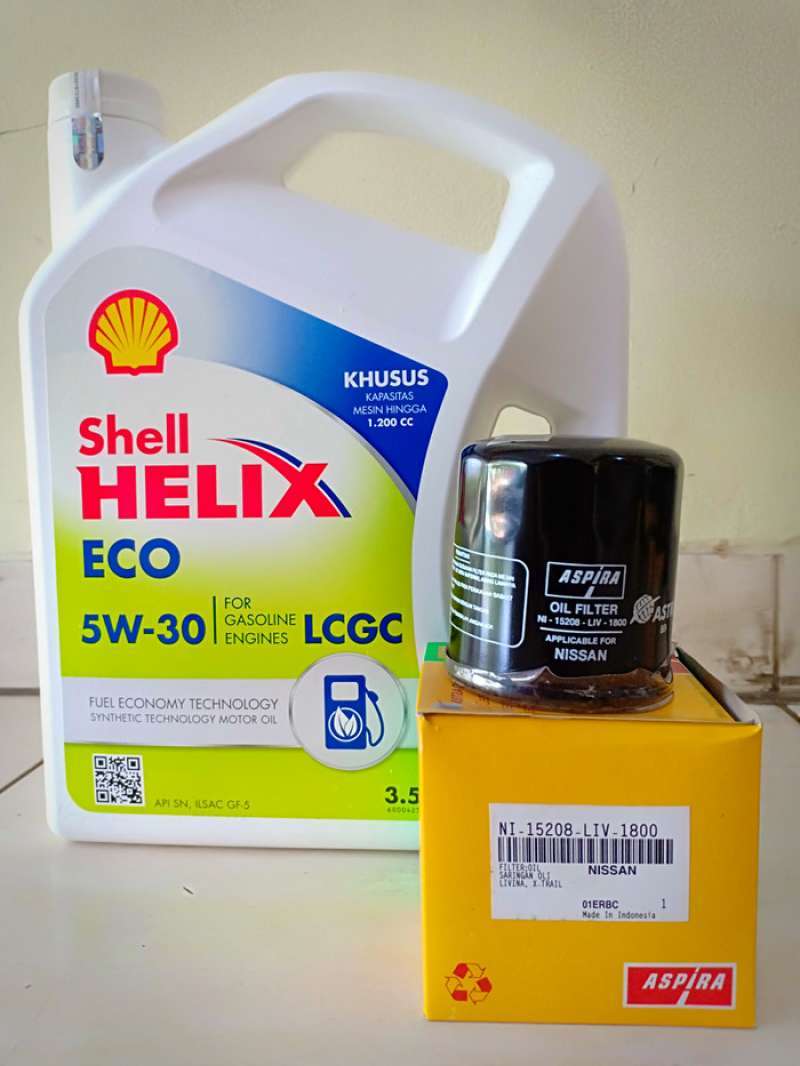 Jual Paket Oli Shell Helix Eco 5w-30 + Filter Oli Datsun Go/ Go+ Panca ...