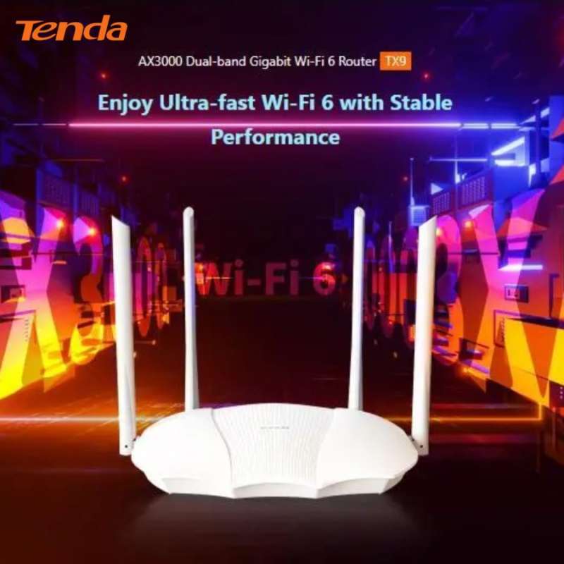 Jual Tenda Tx9 Ax3000 Dual Band Gigabit Wi-fi 6 Router Di Seller Mashi ...