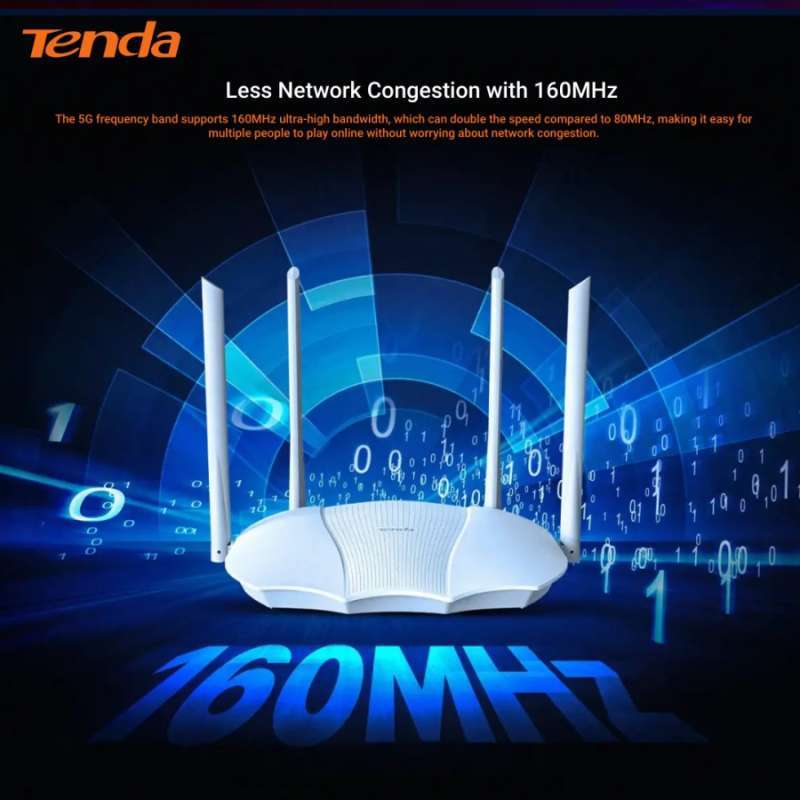 Jual Tenda Tx9 Ax3000 Dual Band Gigabit Wi-fi 6 Router Di Seller Mashi ...