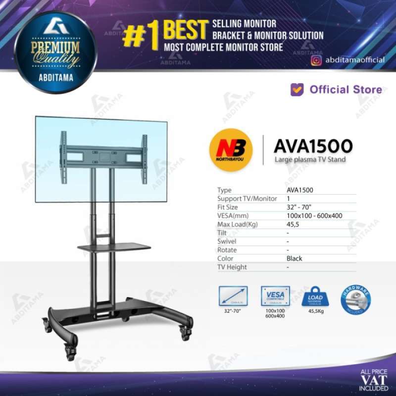 Jual Bracket TV Monitor LED LCD North Bayou NB ava1500 NB ava1500 32-70 ...