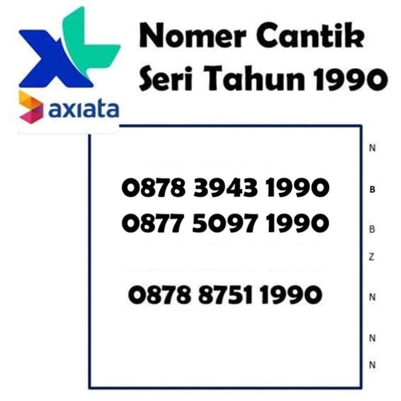 Promo Nomer cantik XL axiata 4G ready nomor kartu perdana seri tahun 1990 Diskon 23% di Seller ...