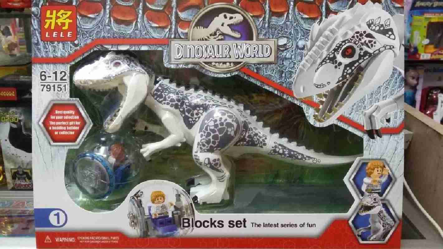 Jual Dinosaur Blocks JURASSIC WORLD Indominus Rex Lego Dinosaurus Besar ...