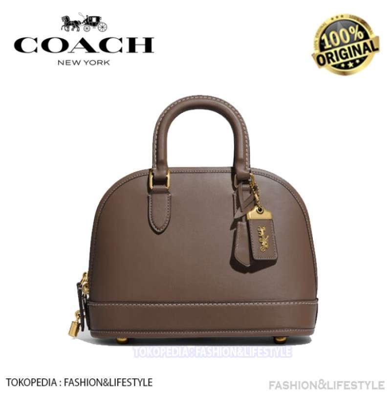 Promo Coach CC411 Revel Shell Leather Bag Dark Stone Diskon 12% di ...