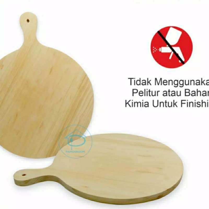 Jual TALENAN KAYU BULAT BESAR Pinus Talenan Pizza Wooden Cutting Board ...
