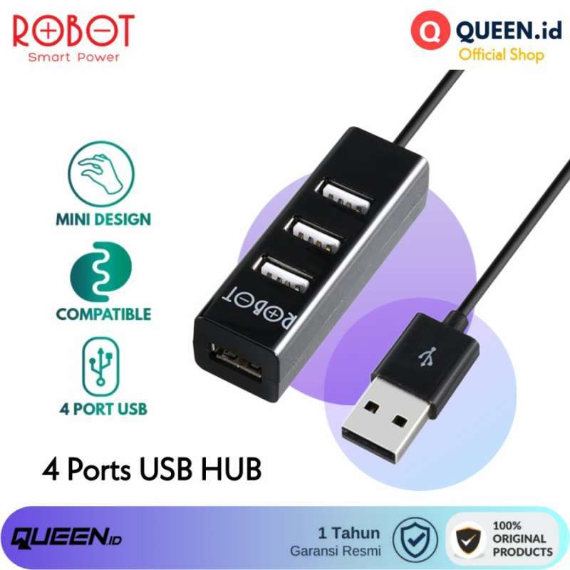 Jual Robot H140-80 4 Ports Kabel Usb Hub Adapter 4 Usb Garansi Resmi Di ...
