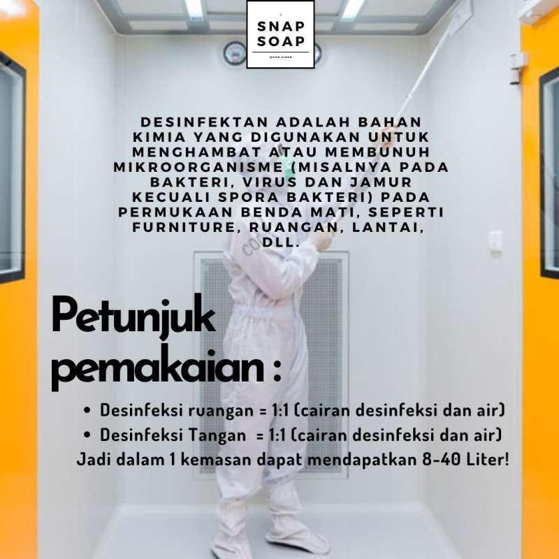 Jual Snap Clean Disinfektan Desinfektan Disinfectant 4 Liter ...