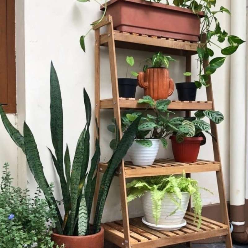Jual Rak kayu ulin 4 tingkat minimalis di Seller Bikin Iri Tetangga ...