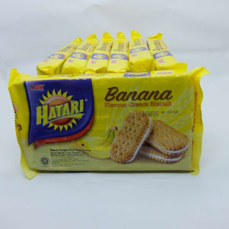 Jual Hatari Banana Flavour Cream Biscuit [200 g] di Seller PT. SASANA ...
