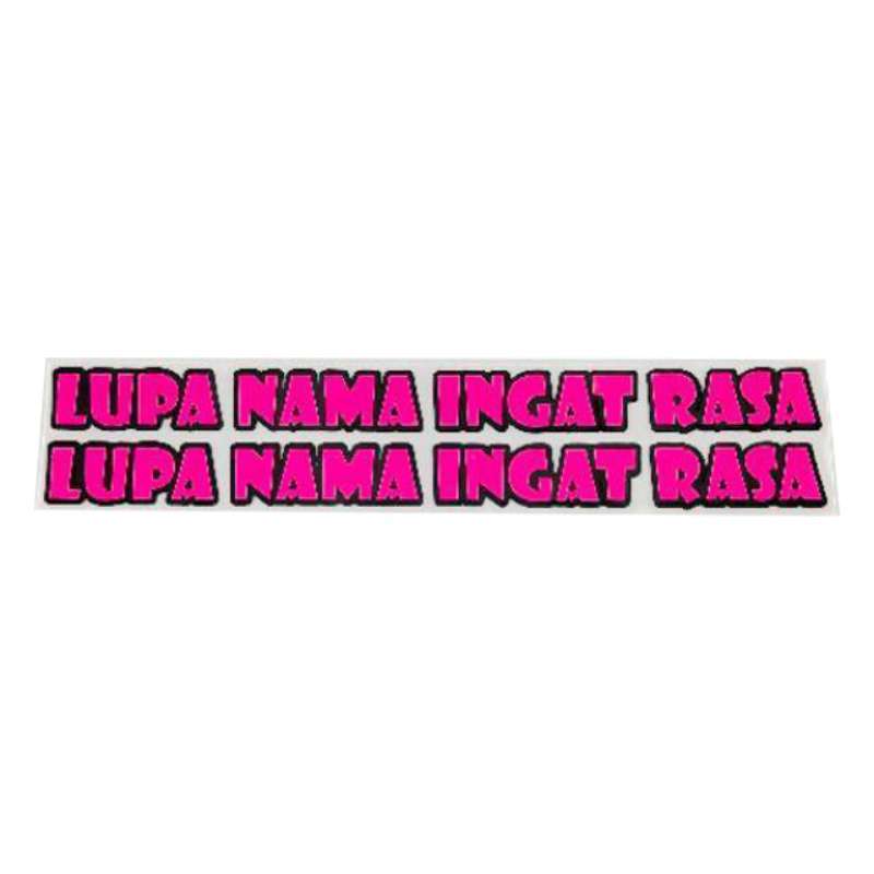 Jual Cahaya Stiker Kata-kata Lupa Nama Ingat Rasa Cutting Sticker for ...