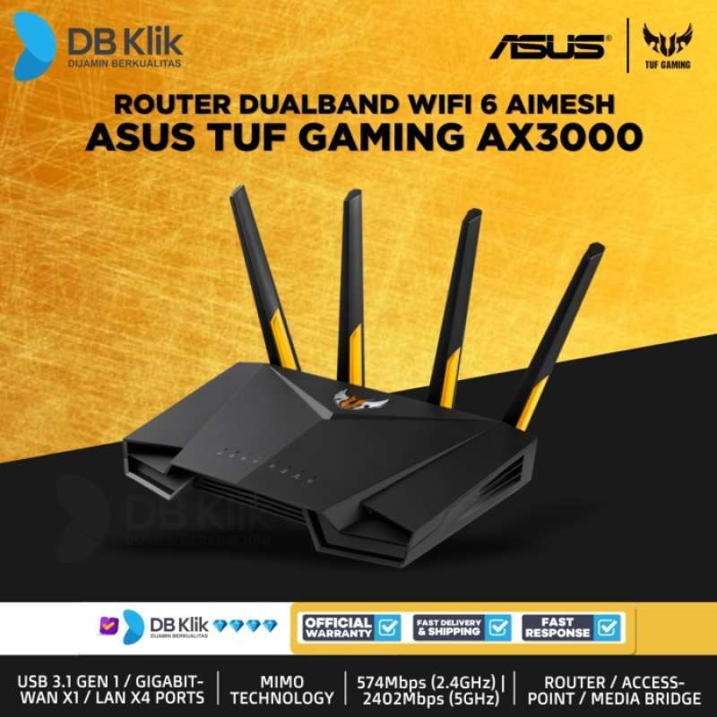 Jual Router Asus Tuf Gaming Ax3000 Dualband Wifi 6 Aimesh (90Ig05I0 ...
