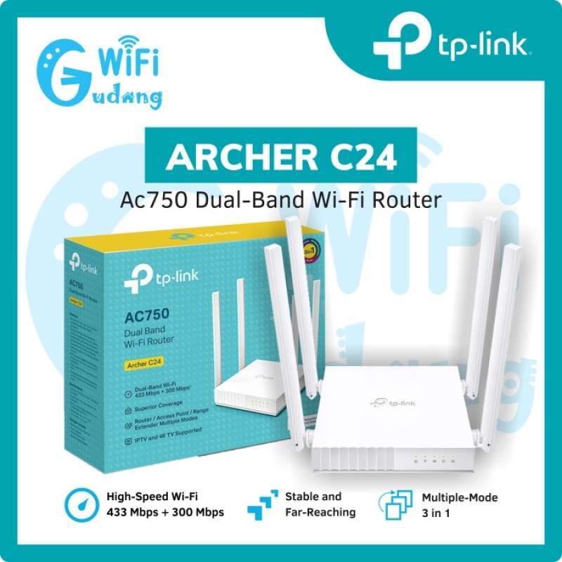 Jual Tp-Link Archer C24 Ac750 Dual-Band Wi-Fi Router Tplink Archer C24 ...