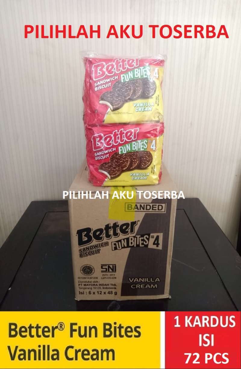 Jual Biskuit Roma Better Fun Bites Isi 4 Sandwich Vanilla Cream ( Harga ...