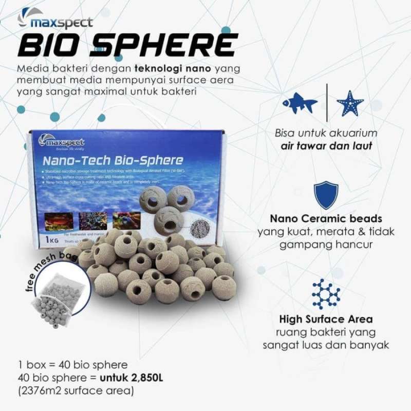 Promo Maxspect Nano Tech Bio Sphere (rumah bakteri) - Multivariasi ...