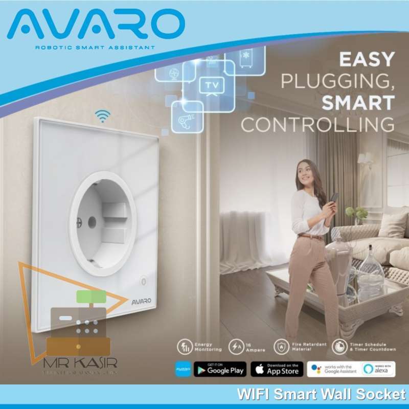 Jual AVARO Smart Socket Wifi Wireless Colokan Listrik Smart Home ...