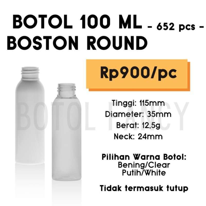 Jual Botol Round Boston 100 Ml / Botol Hand Sanitizer / Botol Spray 100 ...