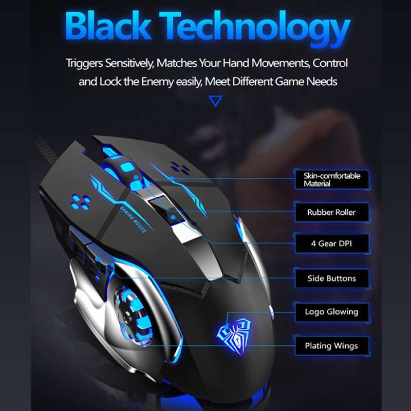 Jual Mouse Gaming Aula S20 – 2400dpi Rgb Driver Macro Software Di ...