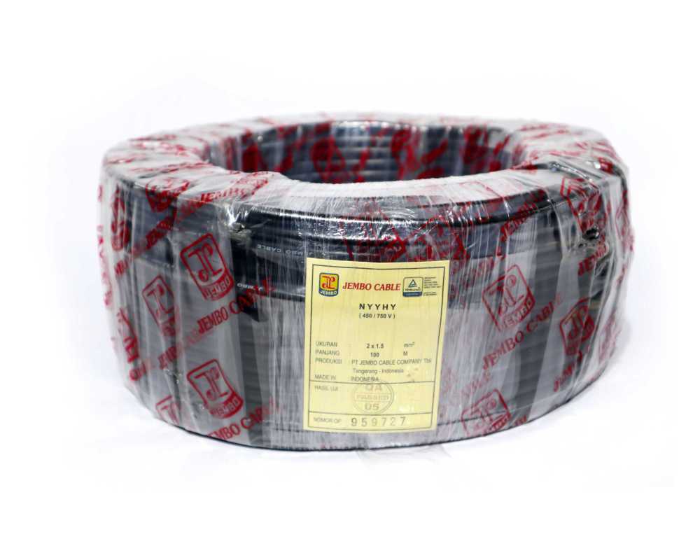 Jual KABEL WARNA HITAM NYYHY UKURAN 2X1.5MM MERK JEMBO PANJANG 100 ...