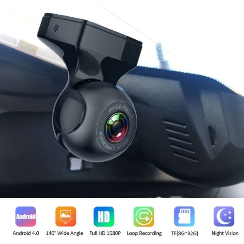 Jual Android Car Usb Dvr Dash Cam 1080p Night 140 Wide Angle Registrar ...