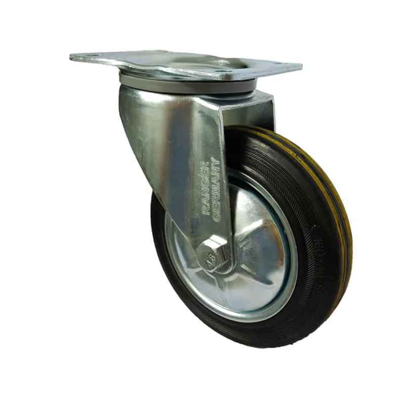 Jual Roda Caster Troli / Trolly Karet Hitam 4 Inch Hidup ( Putar ...