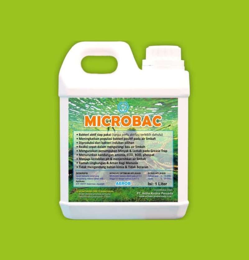 Jual Microbac Bakteri Pengurai Cair Aerob - 1 Liter - Putih di Seller ...
