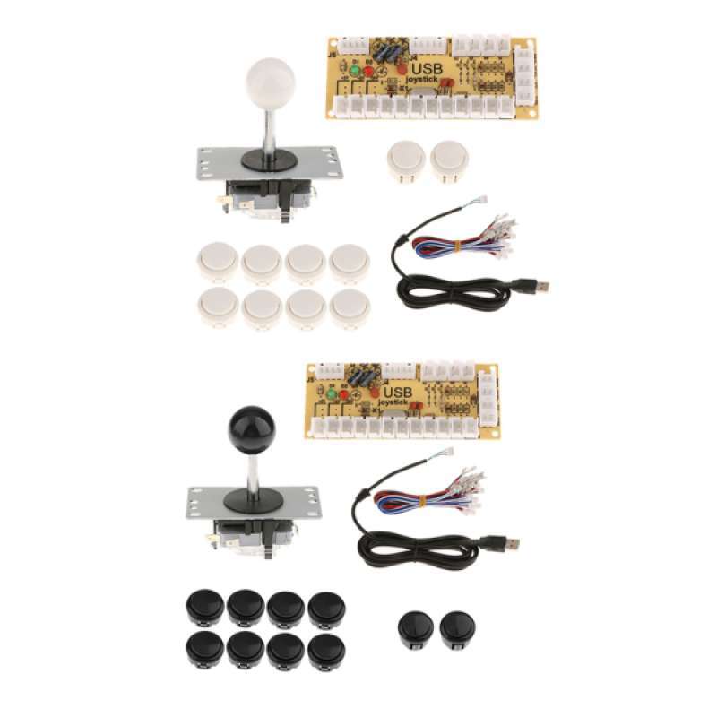 Jual 2x Arcade Zero Delay USB Encoder Board+PC Joystick+Buttons DIY ...