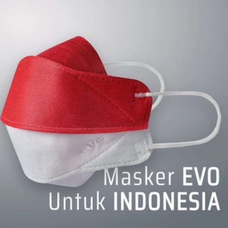 Jual Masker Kf94 Merah Putih Evo Plusmed 4D Masker Kemerdekaan 1Box Isi ...
