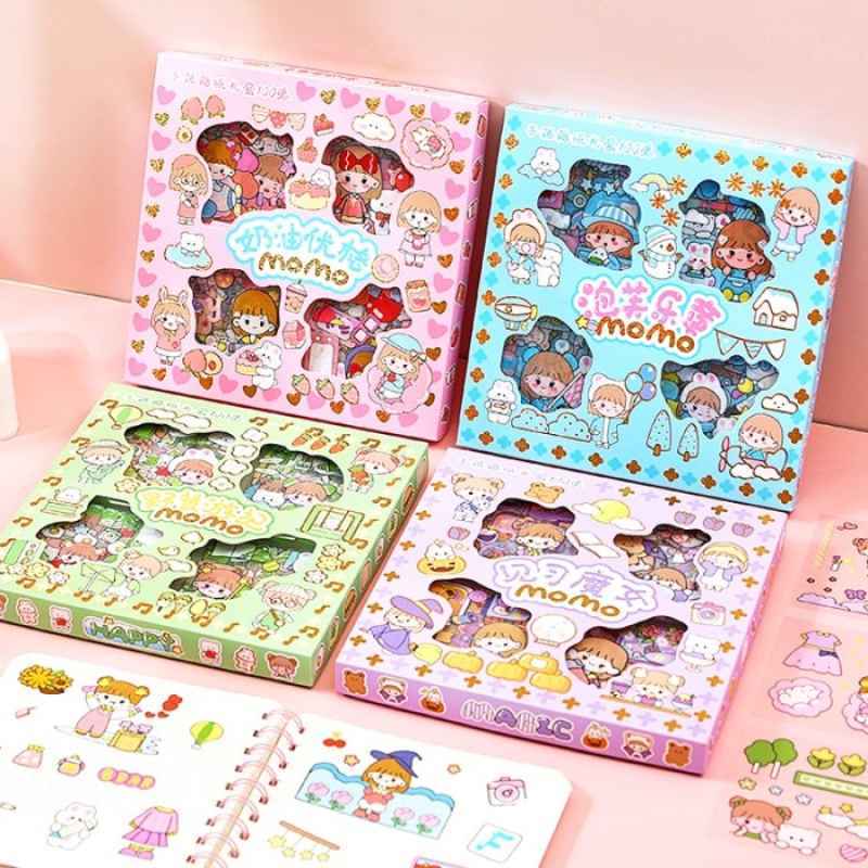 Jual Stiker 2D 100 Lembar Sticker Momo Kartun Korea Lucu Anti Air ...