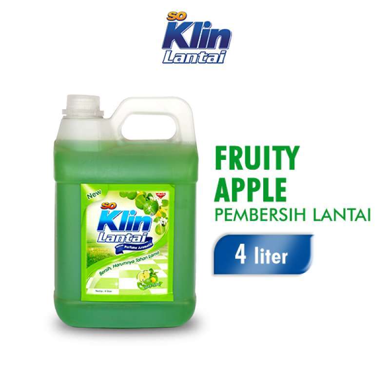 Promo So Klin Pembersih Lantai Hijau Muda Fruity Apel 4 L [1 Jerigen ...