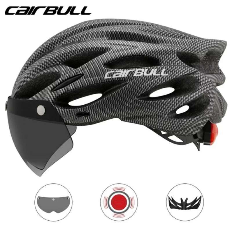 Jual Helm Sepeda Cairbull Cb26 Helm Visor Magnetik Dan Lampu Belakang ...