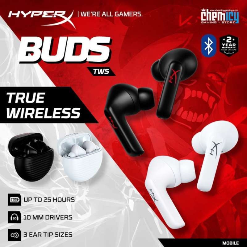 Jual HyperX Cloud Buds TWS True Wireless Gaming Earphone - Hitam di ...