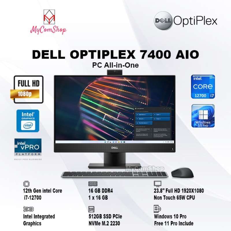 Jual Dell Optiplex 7400 Pc All In One I7-12700 16gb Ram 512gb Ssd 23.8 Inch Fhd Di Seller ...