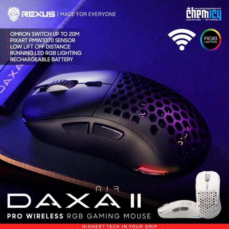 Jual Rexus DAXA Air II Wireless Pro Gaming Mouse di Seller Chemicy ...