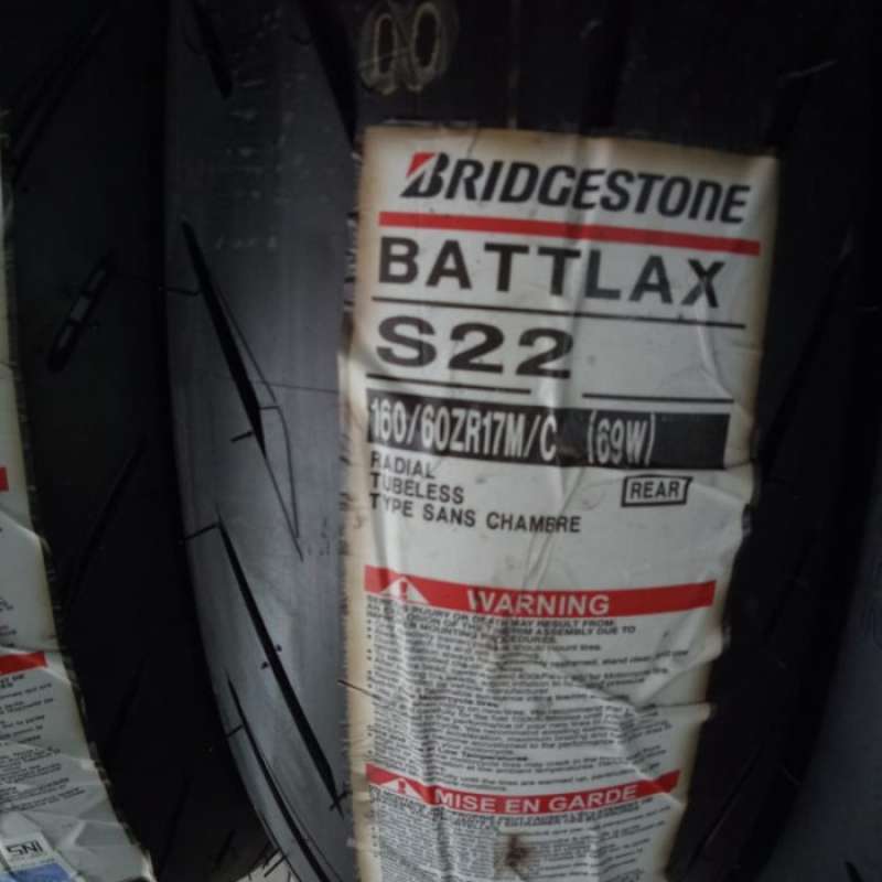 Jual BAN LUAR BRIDGESTONE BATTLAX S22 UKURAN 160/60-17 BATTLAX TUBELESS ...