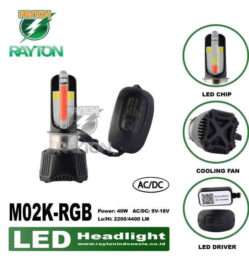 Promo RTD Rayton Lampu Utama / Lampu Depan Motor LED M02K - RGB dengan ...