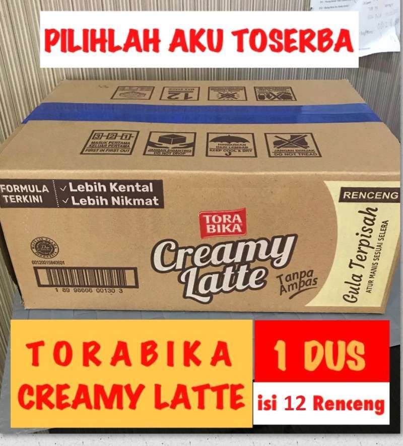 Promo Torabika Creamy Latte Renceng 10 Sachet @ 25 Gr (harga 1 Dus ...